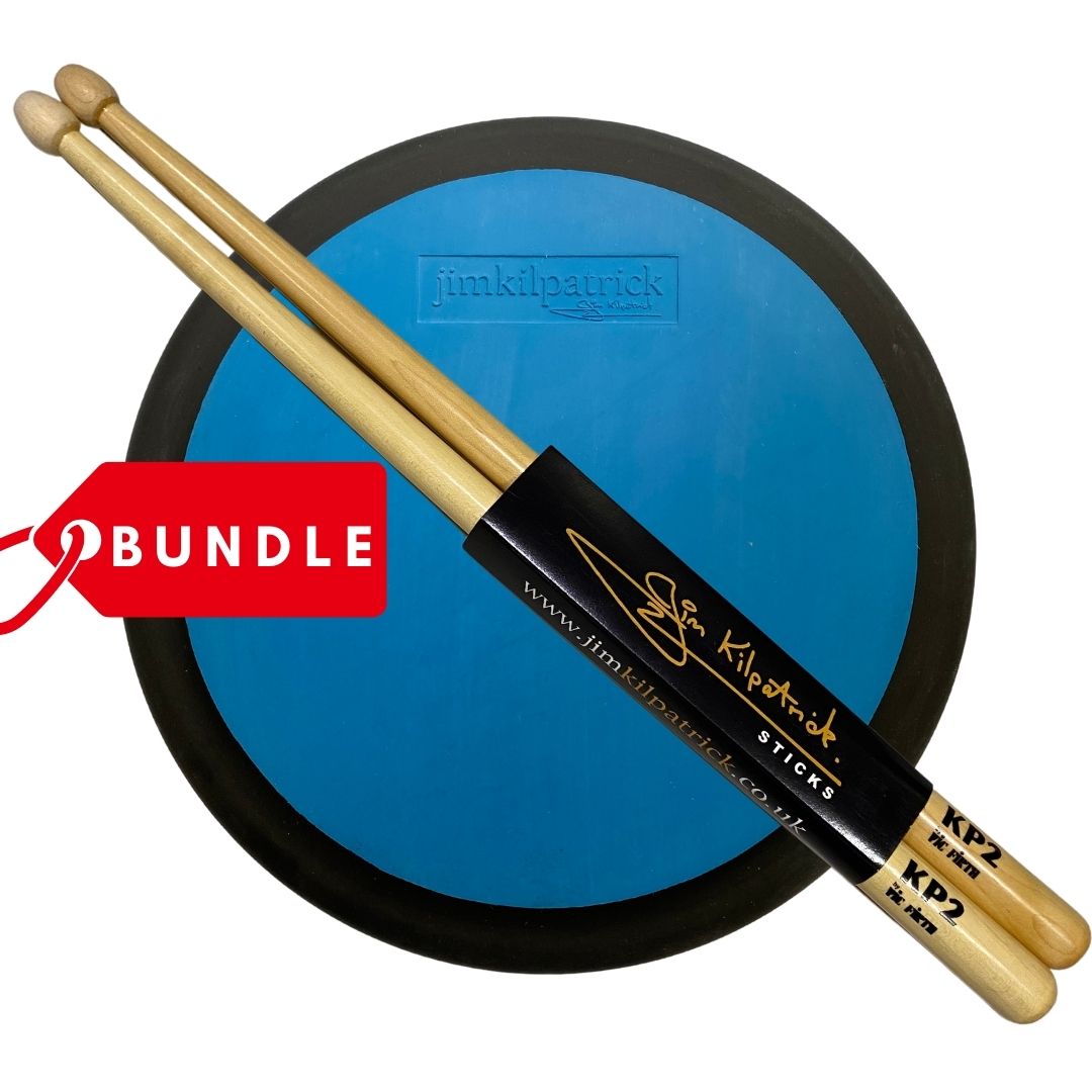 Jim Kilpatrick Signature Blue Practice Pad & KP Drumsticks Bundle – Jim ...